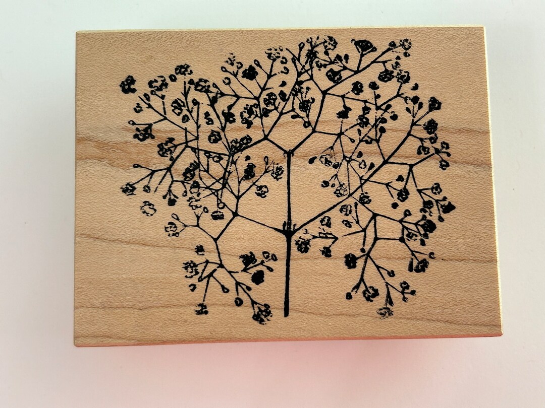 Vintage Rubber Stamp - Baby's Breath Flower Stamp - Stampa Rosa ...