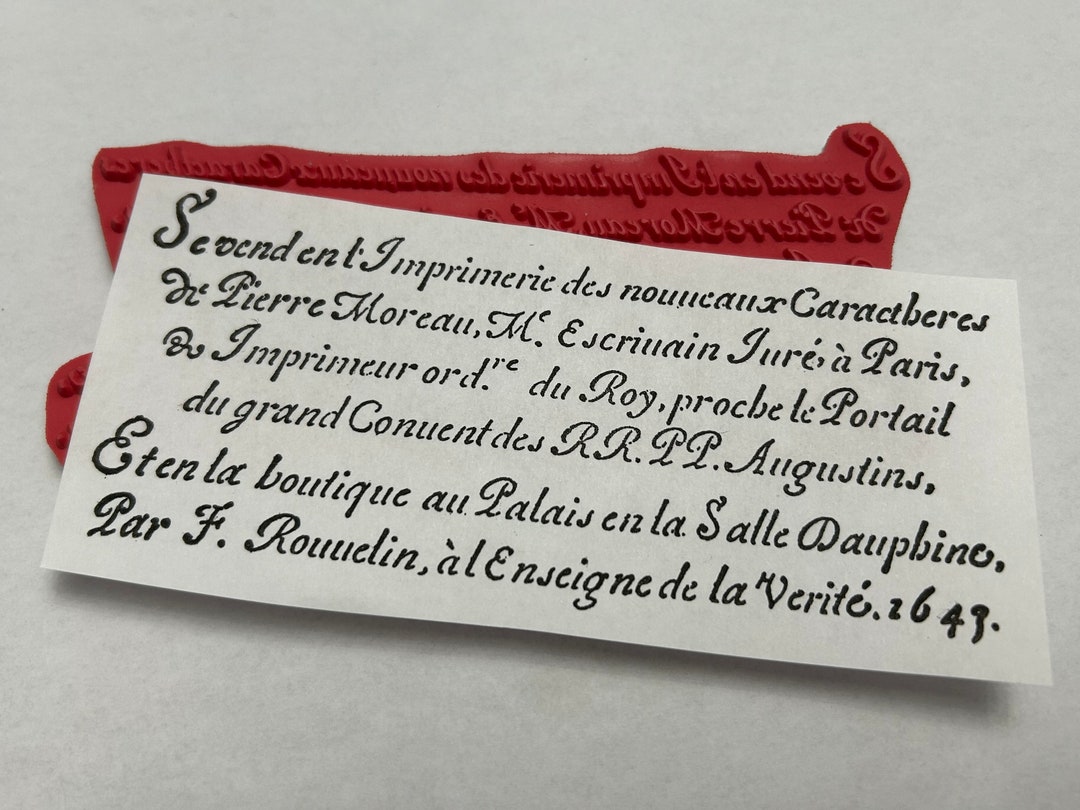 Rubber Stamp - Large Script Text Background Stamp - 2.625 X 6 Inches ...