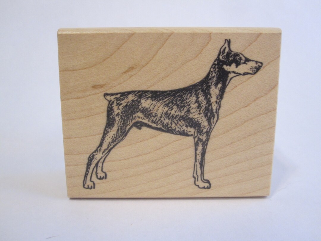 Vintage Rubber Stamp Dog Breed Stamp Doberman Pinscher - Etsy