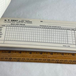 Vintage N. T. Gray Milk & Cream Receipt Order Book Alicel Oregon ...