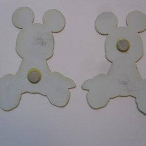 2 Vintage Metal Mickey Mouse Cutouts With Magnets 3.5 Inches - Etsy