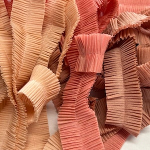 3 Pc Ruffled Vintage Crepe Paper - BLUSHY PINKS - 2 Yards Each in 3 ...