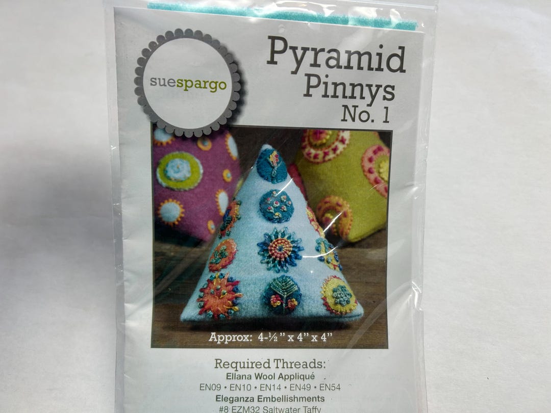 Sue Spargo Pyramid Pinnys No. 1 Pincushion Kit - Pattern and Wool - Etsy