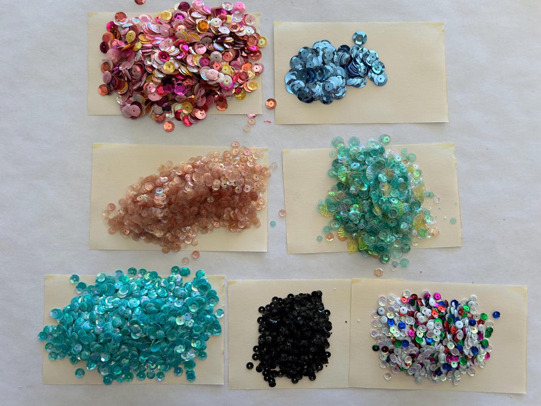 Sequin Destash - Cup Sequins in Assorted Sizes and Colors, Mermaid ...