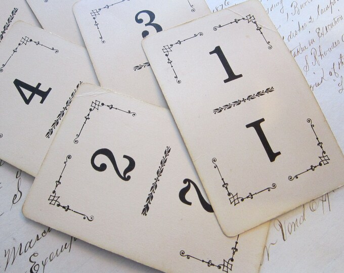 Vintage Playing Cards Numbers 1 Through 15 Great for Table - Etsy