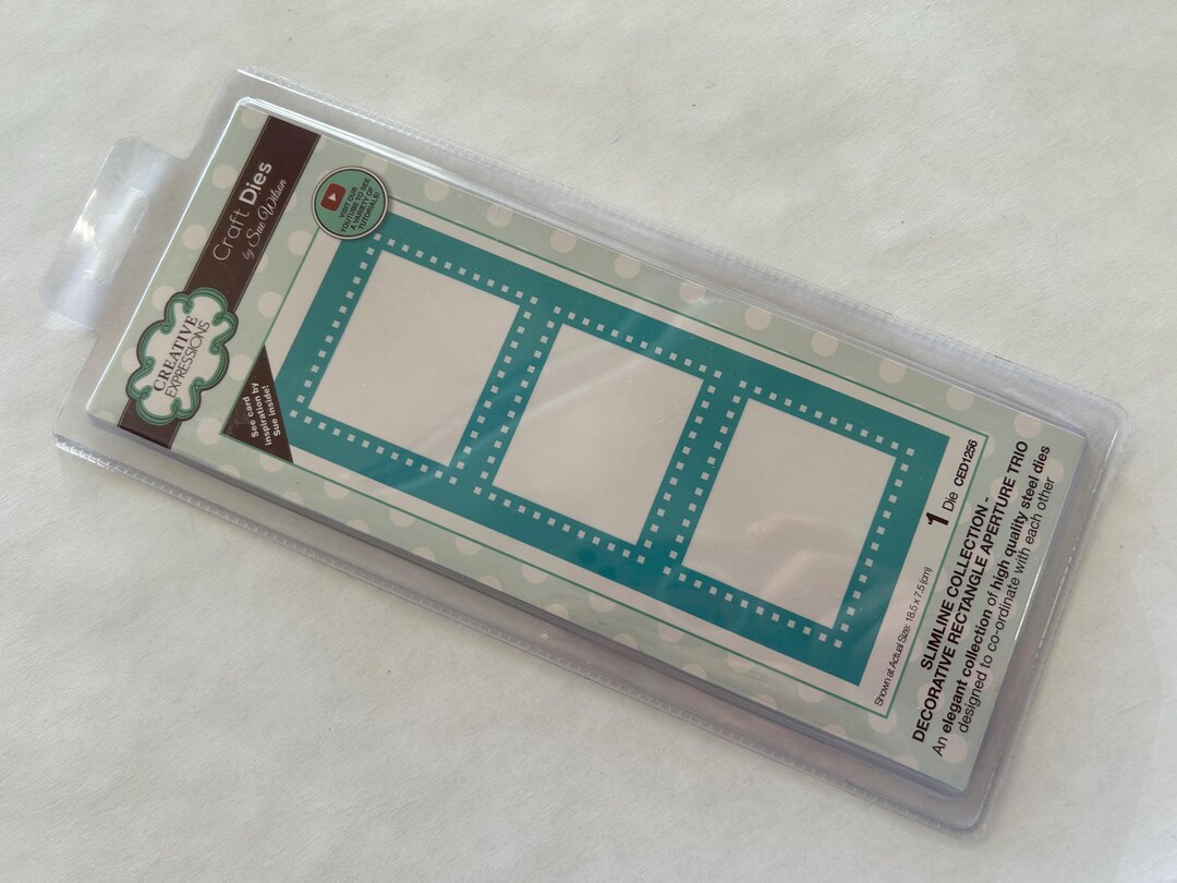 Cutting Die - Slimline Decorative Rectangle Aperture Trio - Creative ...