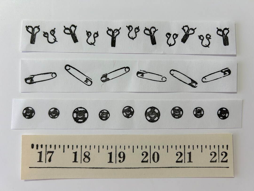 Handmade Rubber Stamp YOUR CHOICE Border Stamp Hook and Eyes, Snaps ...