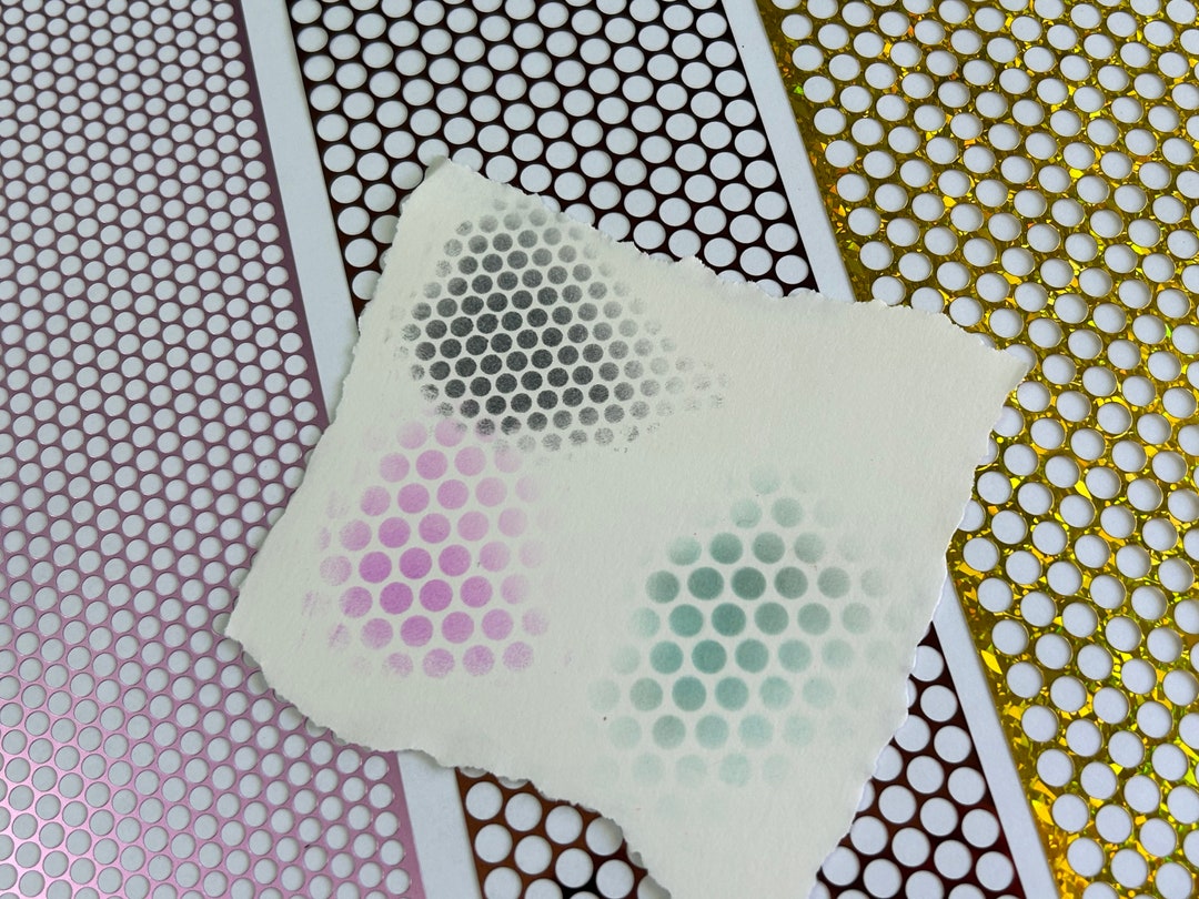 3 Yards Stencil Material - Polka Dots, Circles - Sequin Waste - 1 Yard ...