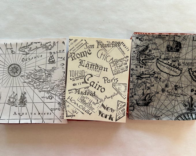 3 Rubber Stamps - Antique Maps, Map Backgrounds, Travel Collage Stamp ...