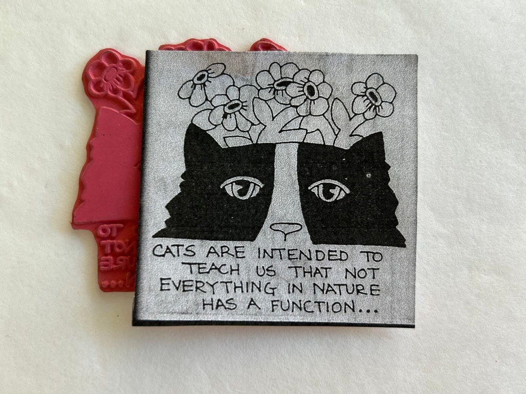 Vintage Rubber Stamp - Paula Best Cats Teach Us Stamp - Unmounted Used ...