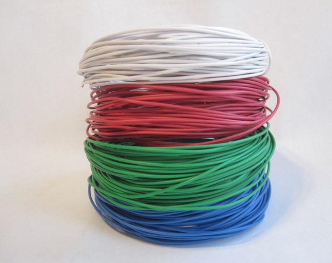 130 Feet Vintage Plastic-coated Copper Wire 4 Pieces, Each 11 Yards ...