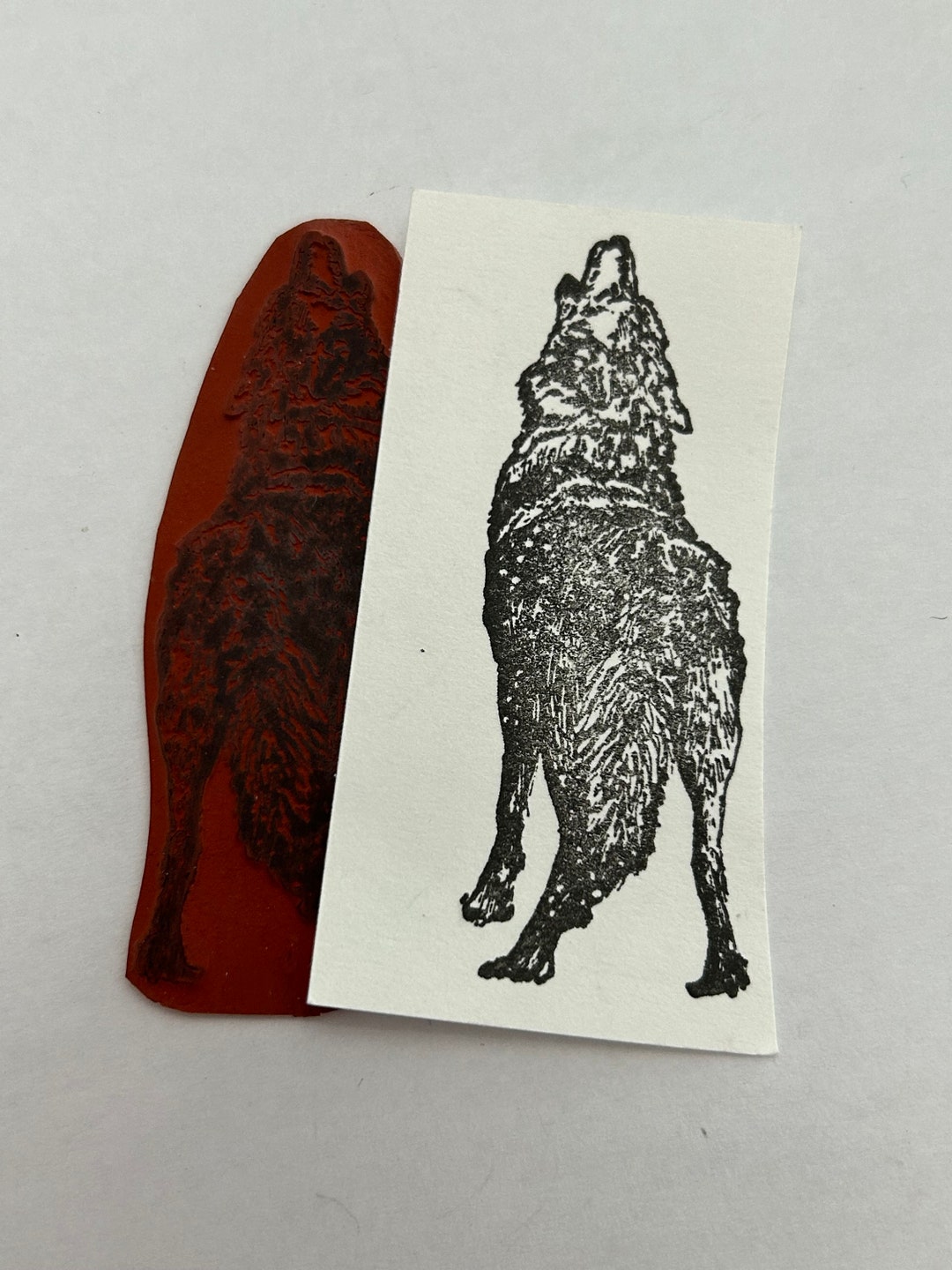 Rubber Stamp - Howling WOLF Stamp - Animal Stamp - Unmounted Stamp ...