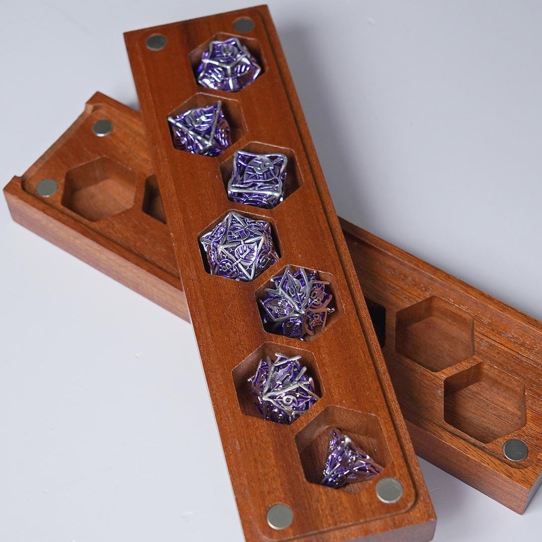 Black Walnut Dice Box, D&D MTG RPG Dice Storage - Etsy