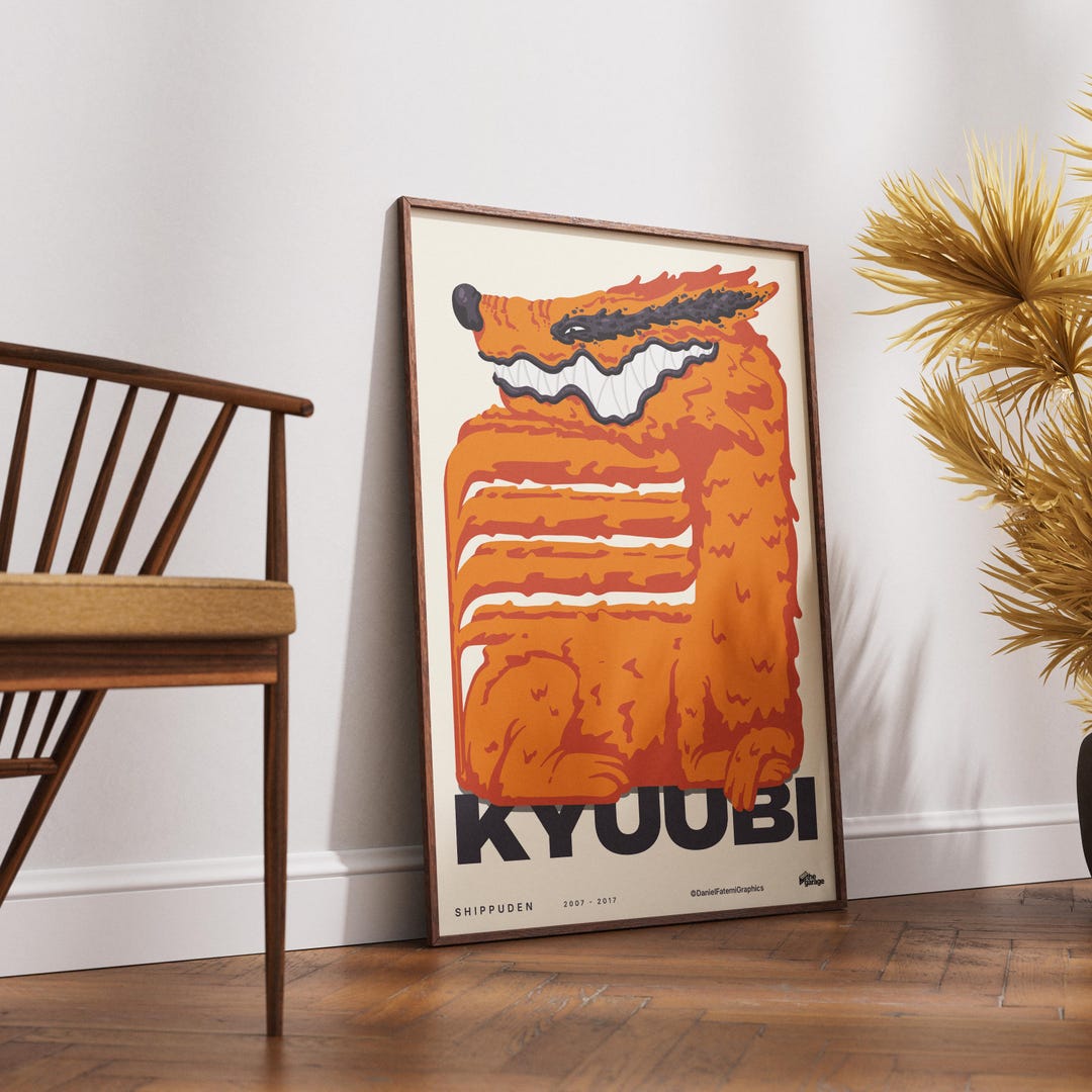 Kyuubi Pop Art Poster – Naruto Fan Art Poster – Vibrant Tones – Bold ...