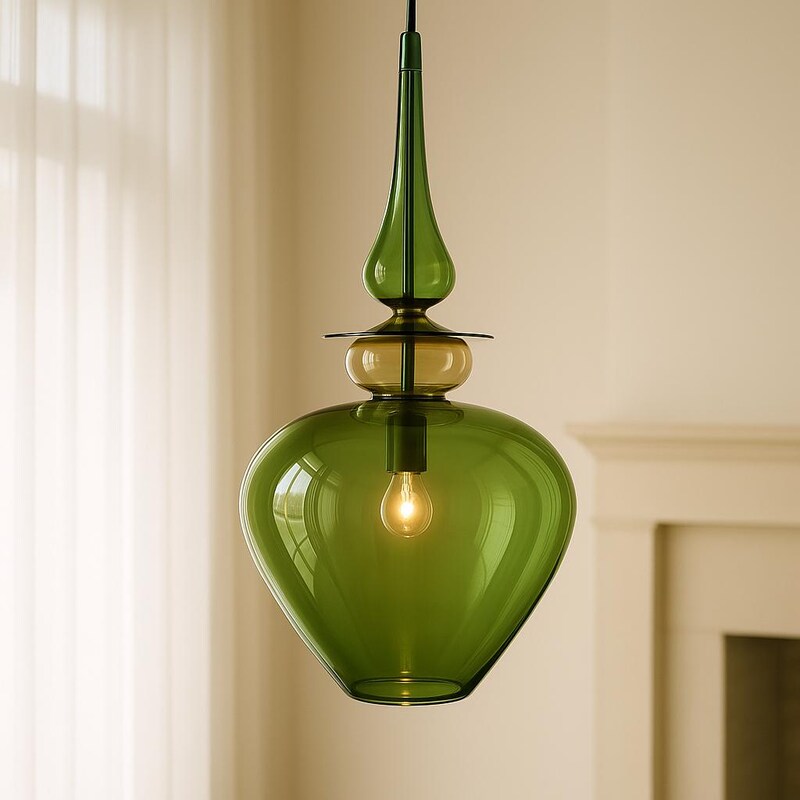 Striped Glass Chandelier - Etsy UK