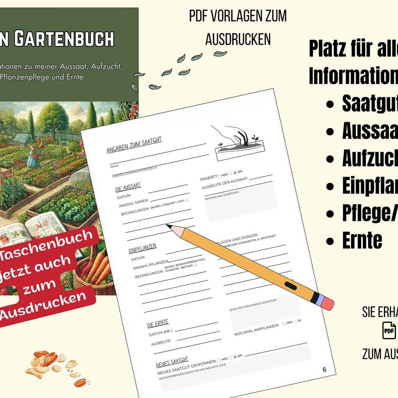 Planer planer für euren garten - Etsy.de