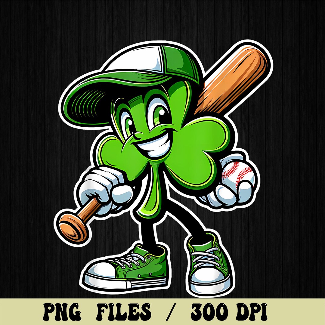 Baseball St Patricks Day PNG, Boys Girls Men Women Shamrock Green ...