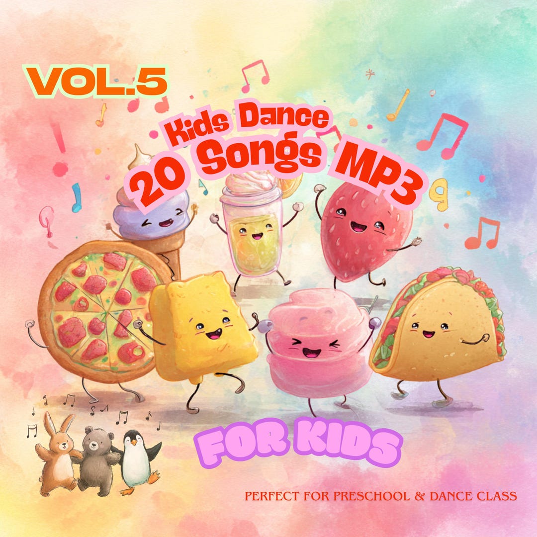 Kids Food Dance Songs Vol.5 – 20 MP3 Tracks (instant Download) - Etsy