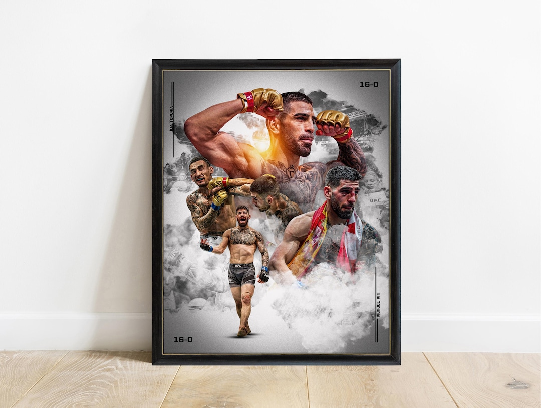 Ilia Topuria UFC Poster, UFC Wall Art, Ilia Topuria Art, Fighter Poster ...