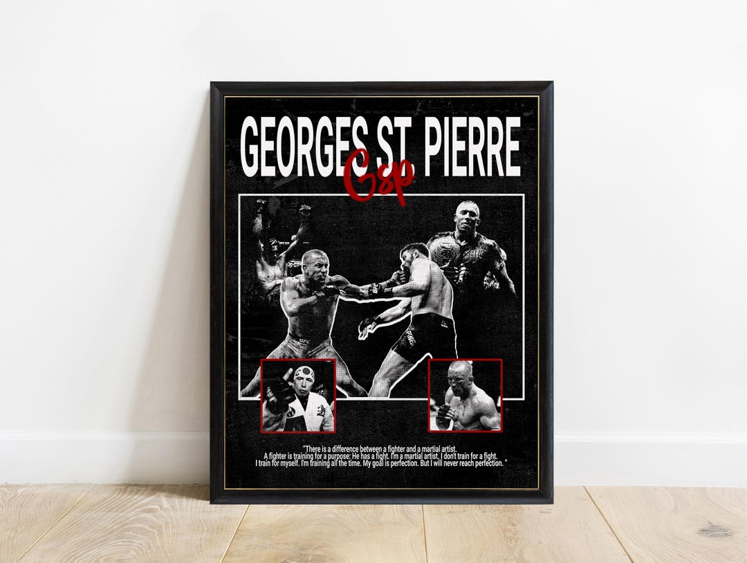 Georges St Pierre UFC Poster, UFC Wall Art, Gsp Art, Fighter Poster ...