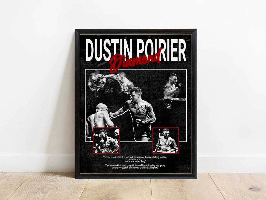 Dustin Poirier UFC Poster, UFC Wall Art, Dustin Poirier Art, Fighter ...