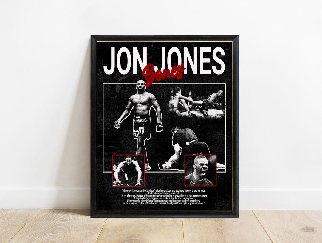 Jon Jones UFC Poster, UFC Wall Art, Jon Jones Art, Fighter Poster, MMA ...