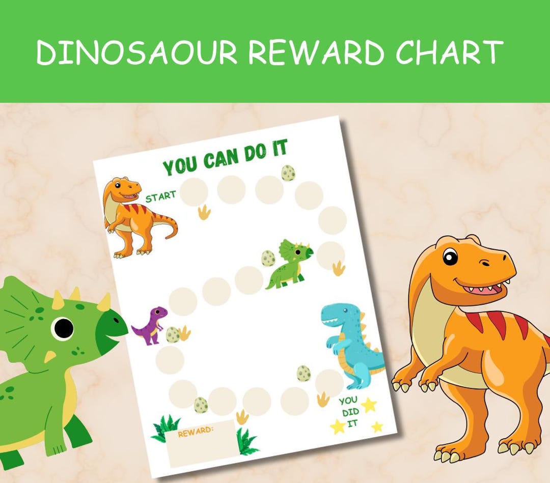 Dinosaur Reward Chart: Potty Training & Behavior Tracker (digital ...