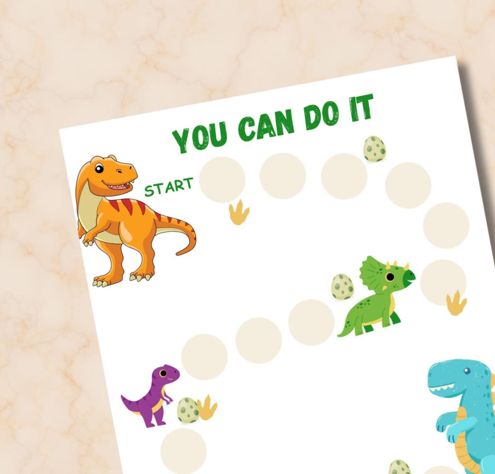 Dinosaur Reward Chart: Potty Training & Behavior Tracker (digital ...