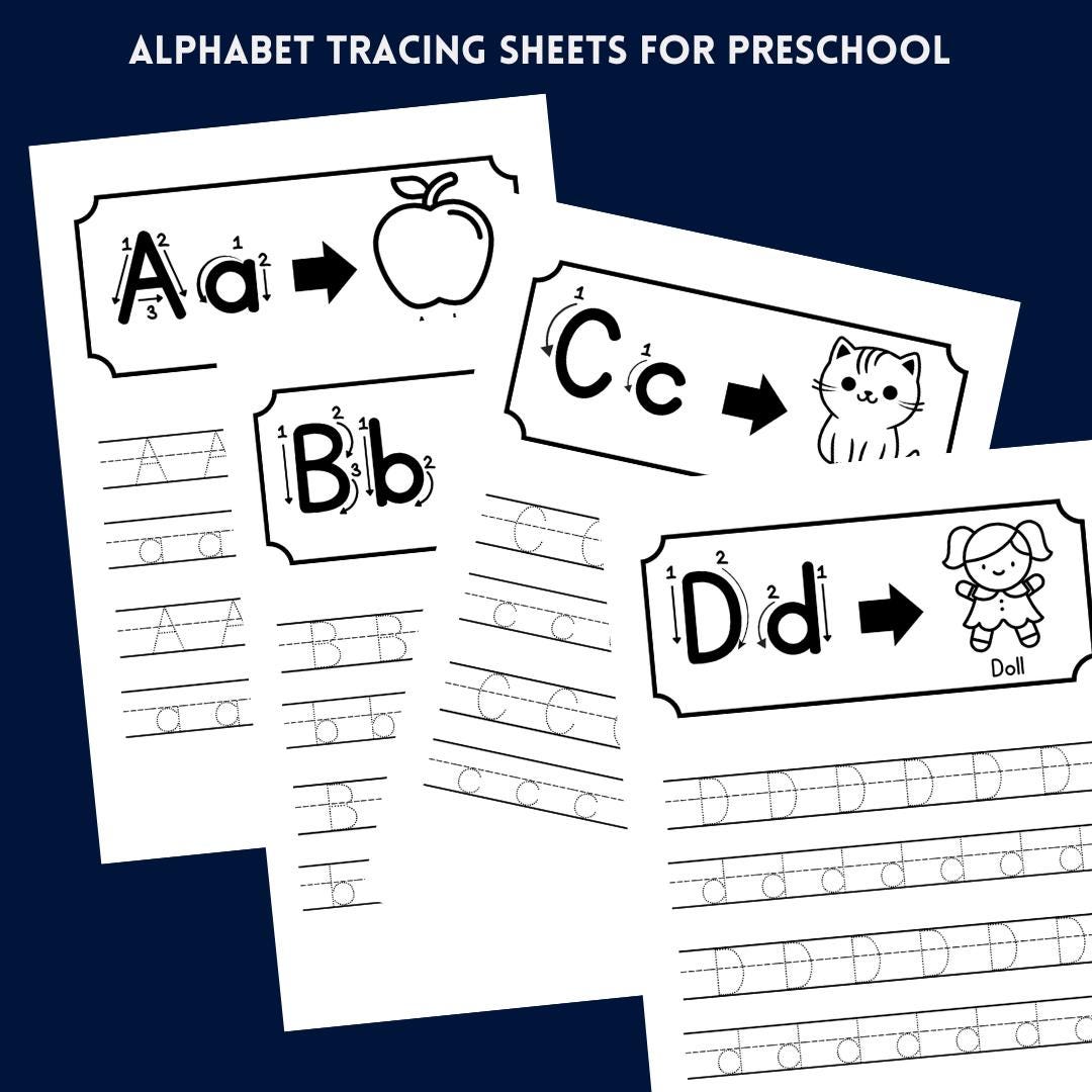 Alphabet Tracing Sheets A–Z and Alphabet Tracing Worksheets ...