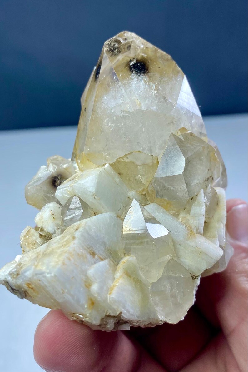 Quartz With Feldspar and Black Tourmaline - Etsy