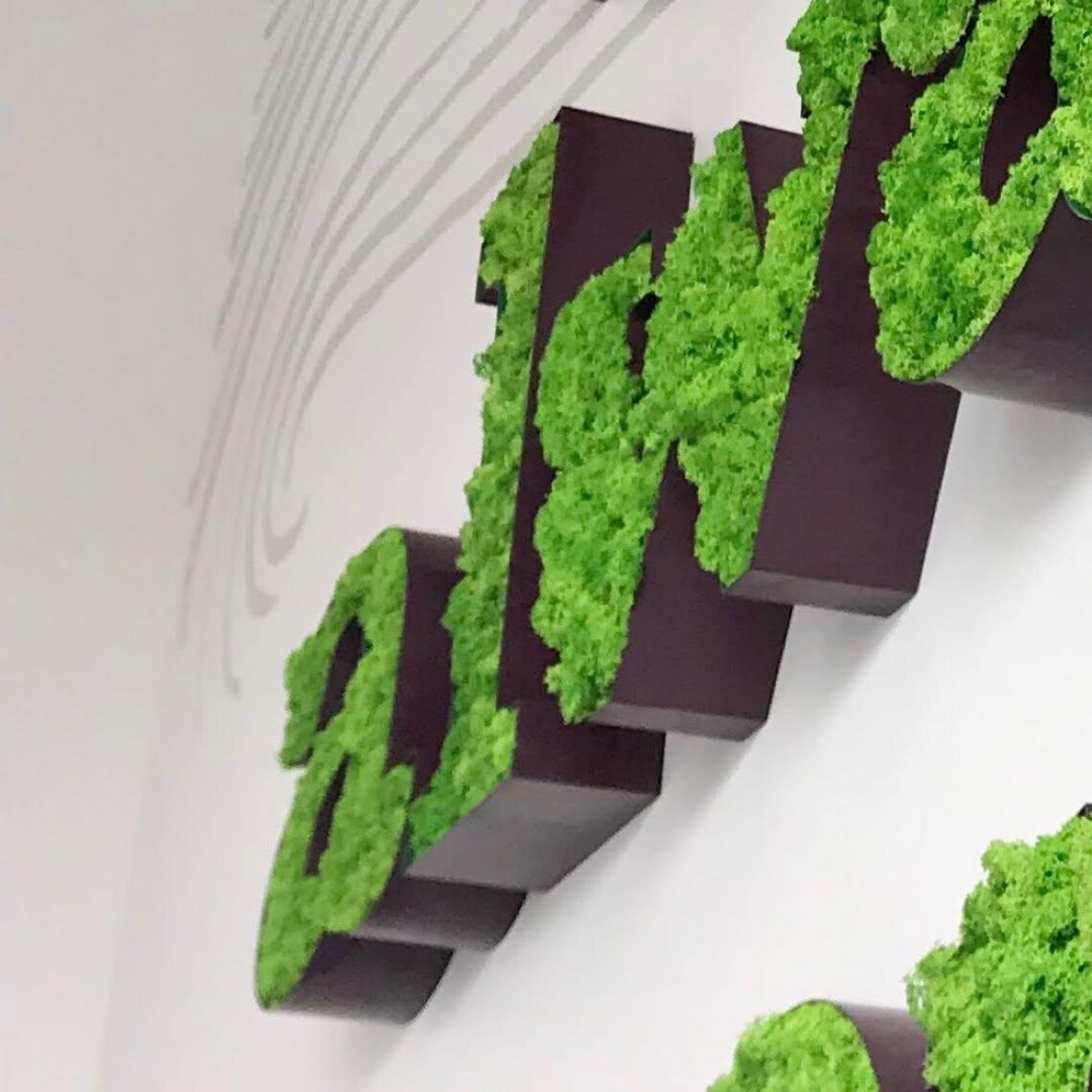 Custom Moss Wall Sign, Moss Wall Art, Logo Moss Sign, Business Moss ...