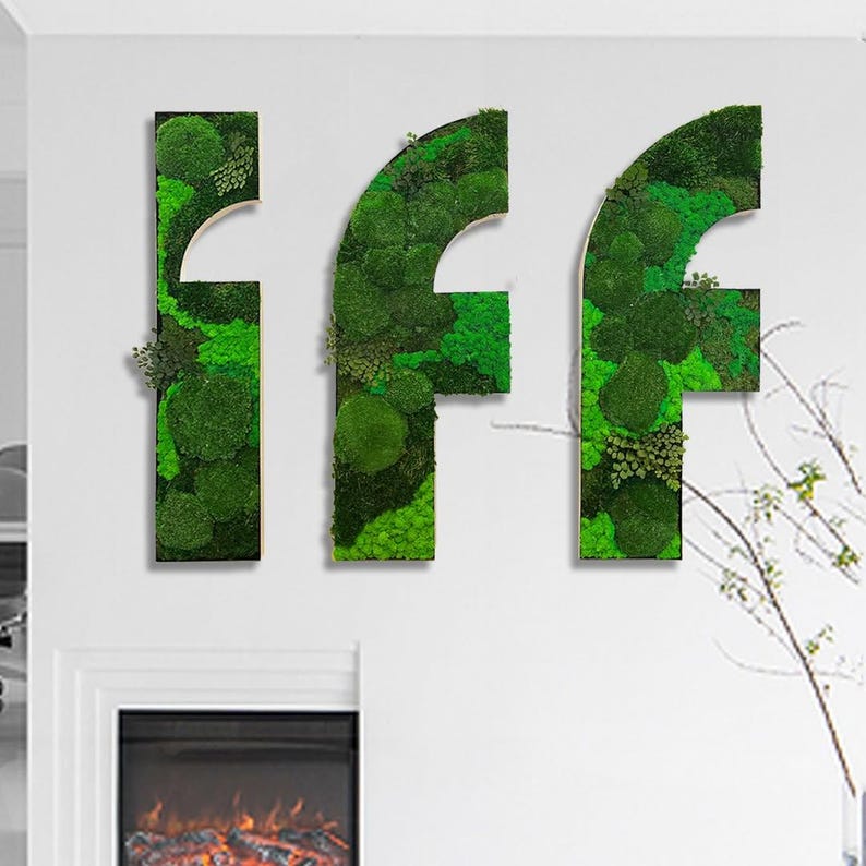 Custom Moss Wall Sign, Moss Wall Art, Logo Moss Sign, Business Moss ...