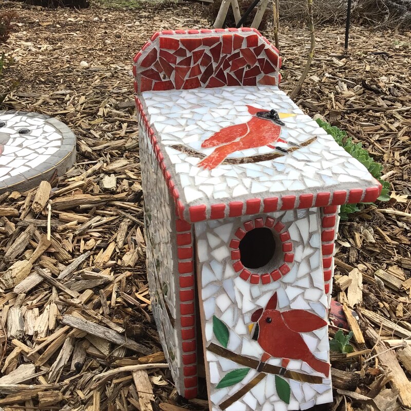 Mosaic Birdhouse - Etsy