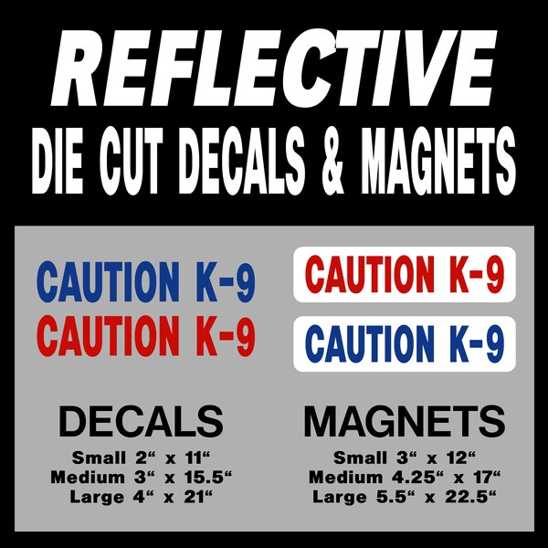 Caution K9 Decal - Etsy