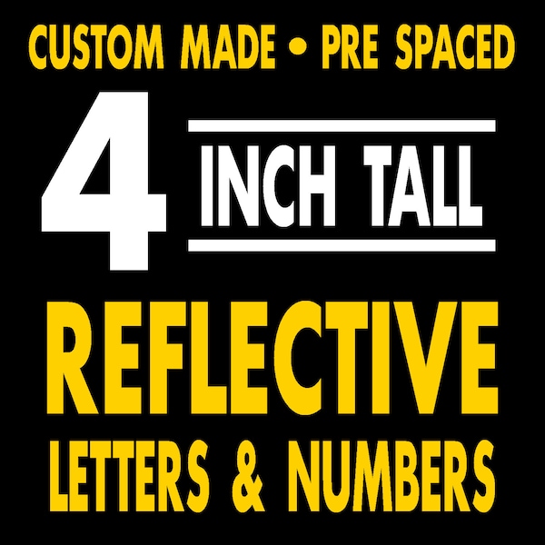 Reflective Letters - Etsy