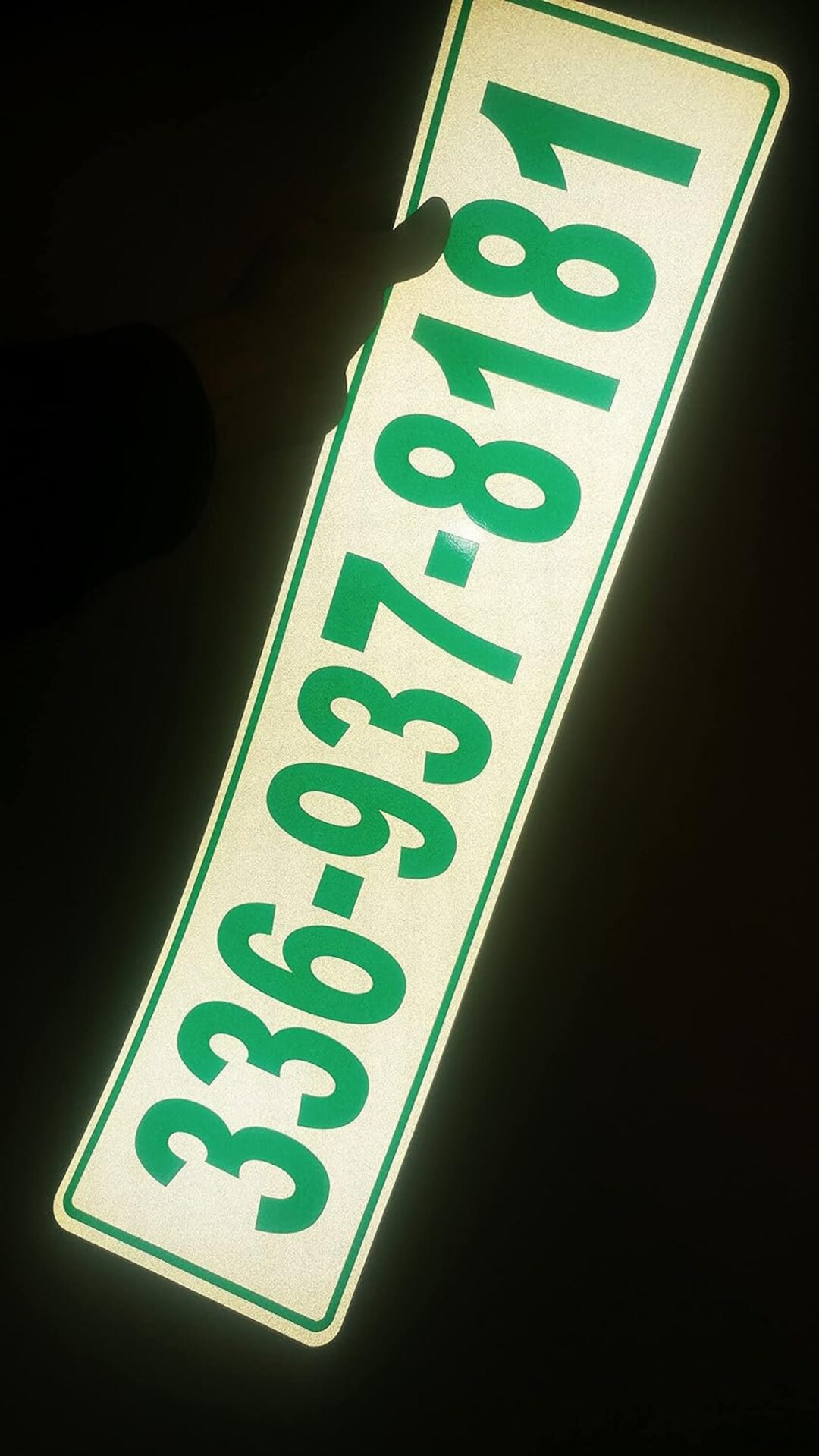 Custom Reflective Magnet for Your Vehicle - Your Phone Number or Other ...