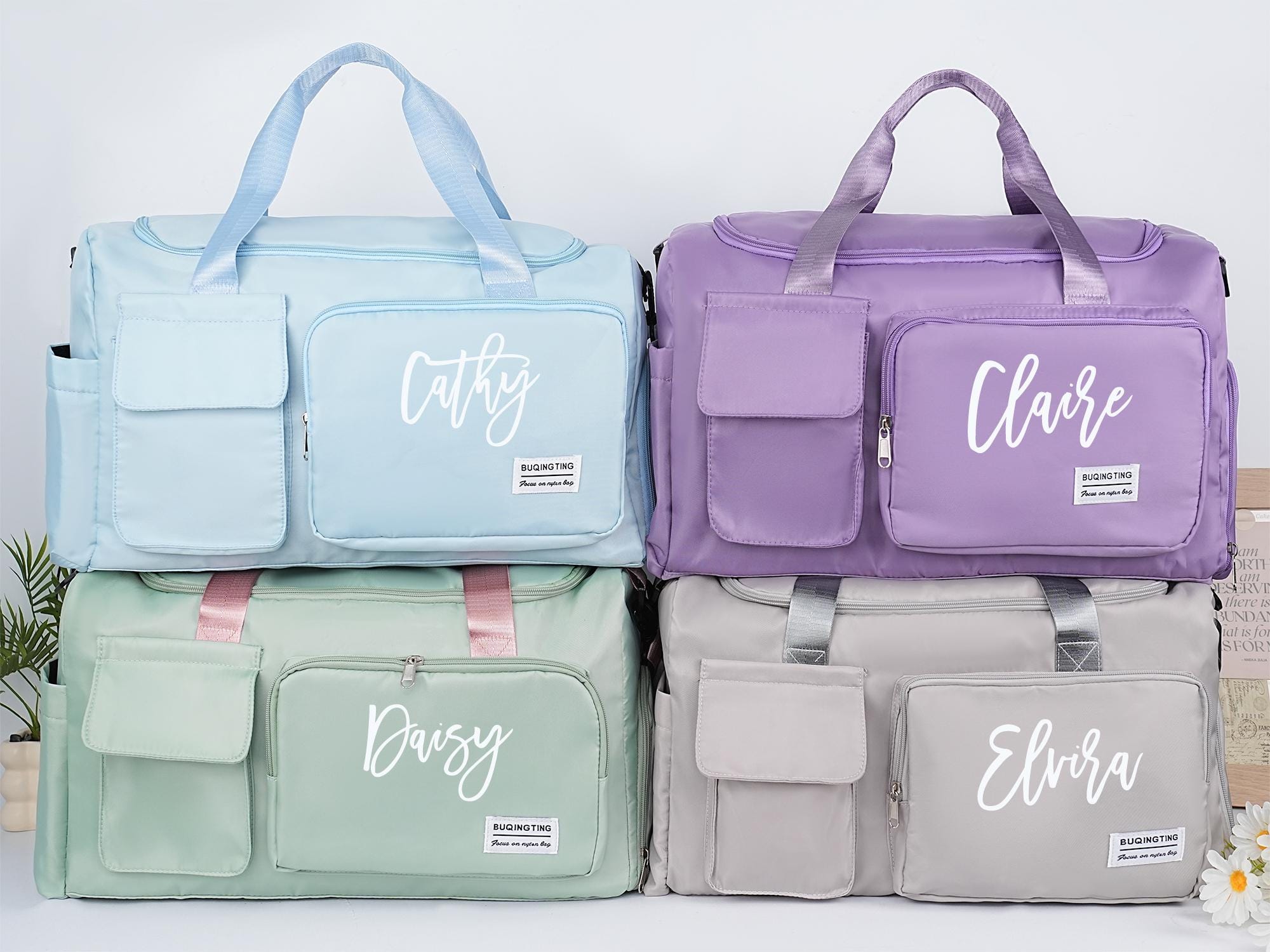 Personalized Duffel Bag, Mothers Day Gifts, Cute Overnight Bag for Her ...