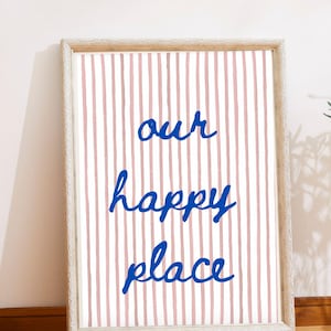Our Happy Place - Digital Wall Art | Cozy & Chic Printable Poster - Etsy