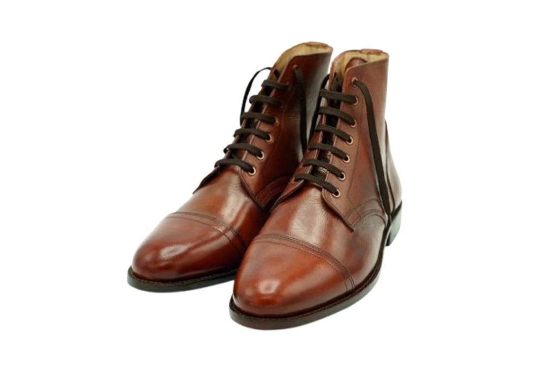 Custom Handmade Leather Shoes for Men Cowboy Boots Jedi Boots Tabi ...