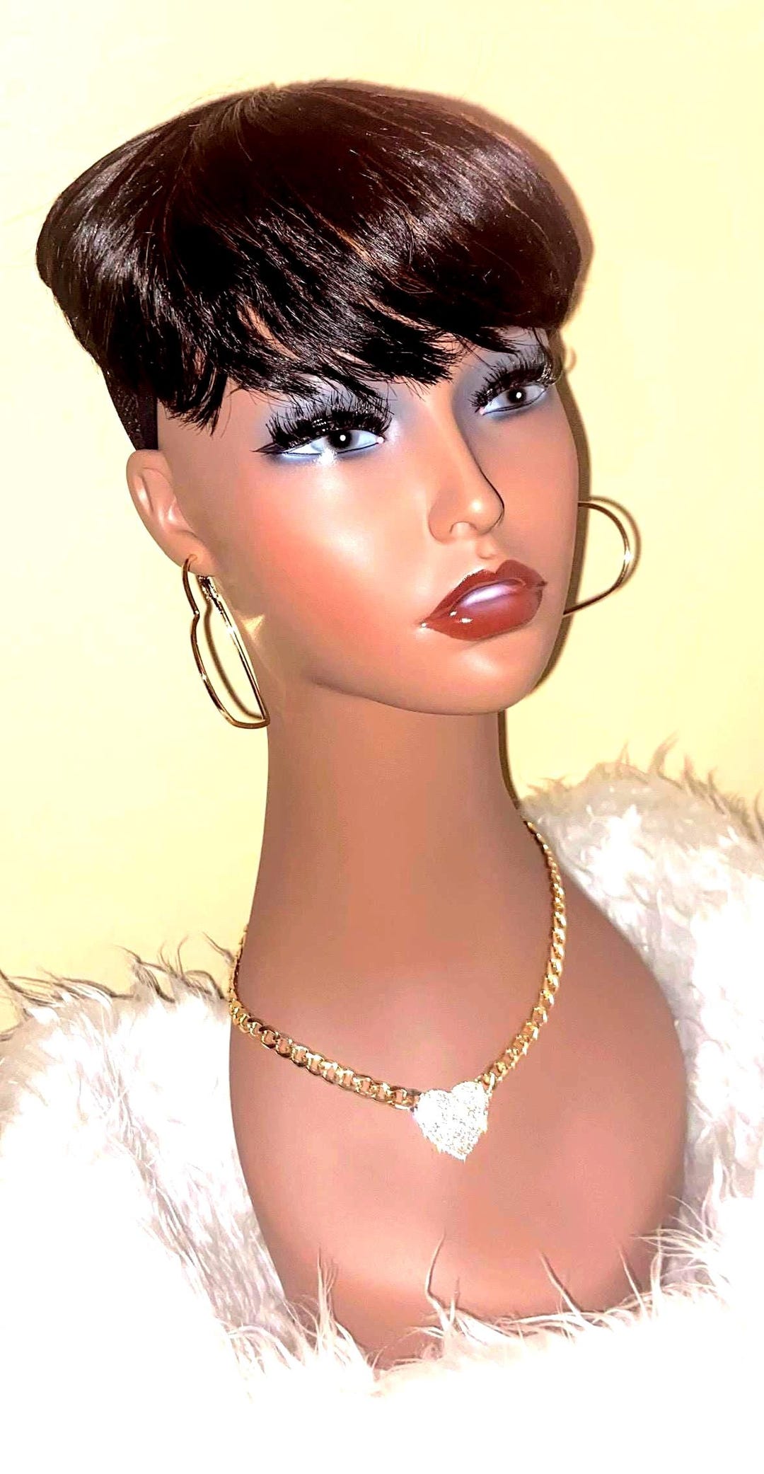 Brazilian Human Hair Full Topper With Brown Highlights - Etsy