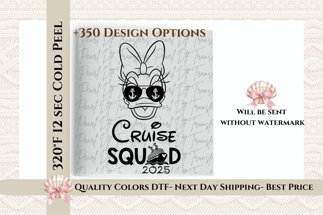 Disney Daisy Duck Cruise Squad 2025 DTF Transfer, Disney Family Cruise ...