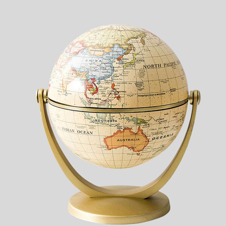 Vintage American Style Floating Globe – Elegant Desk Decor - Etsy