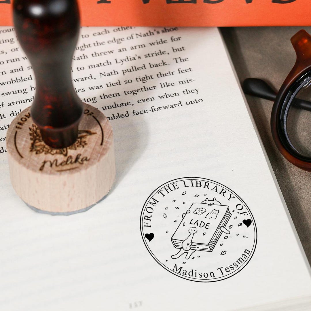 Customize Book Library STAMP |custom Classroom Stamp | Custom Self ...