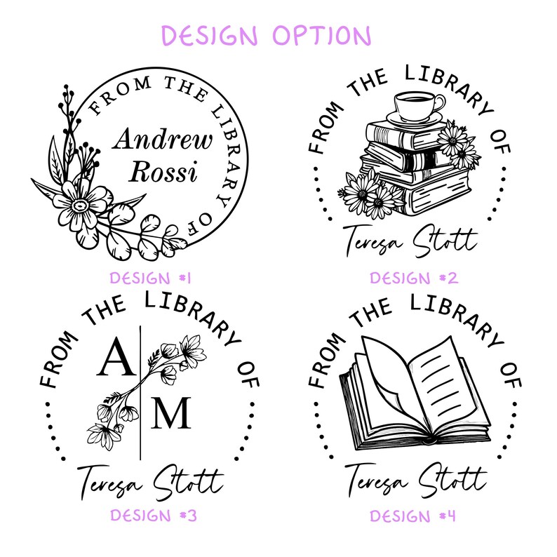 Personalized Book Stamp|library Stamp Personalized|library Stamp|custom ...