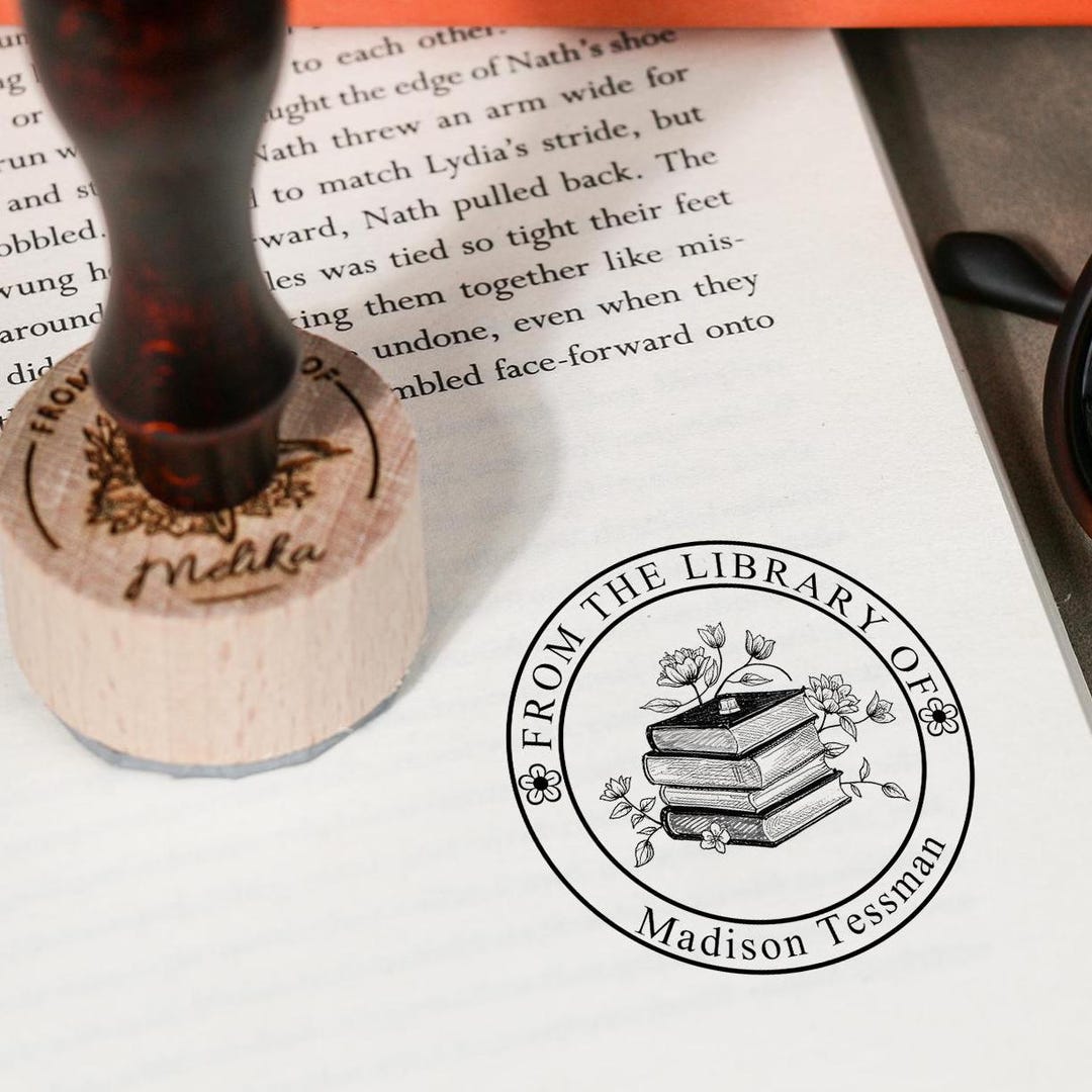 Personalized Book Stamp | Classroom Book Stamp | Custom Book Stamp ...