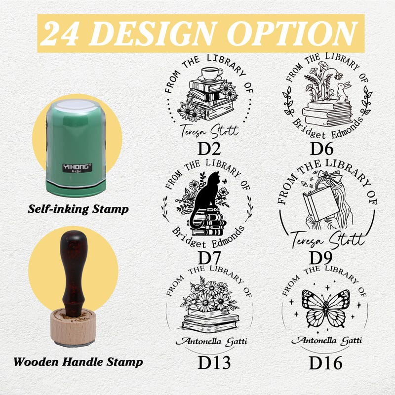 Personalized Book Stamps - Etsy