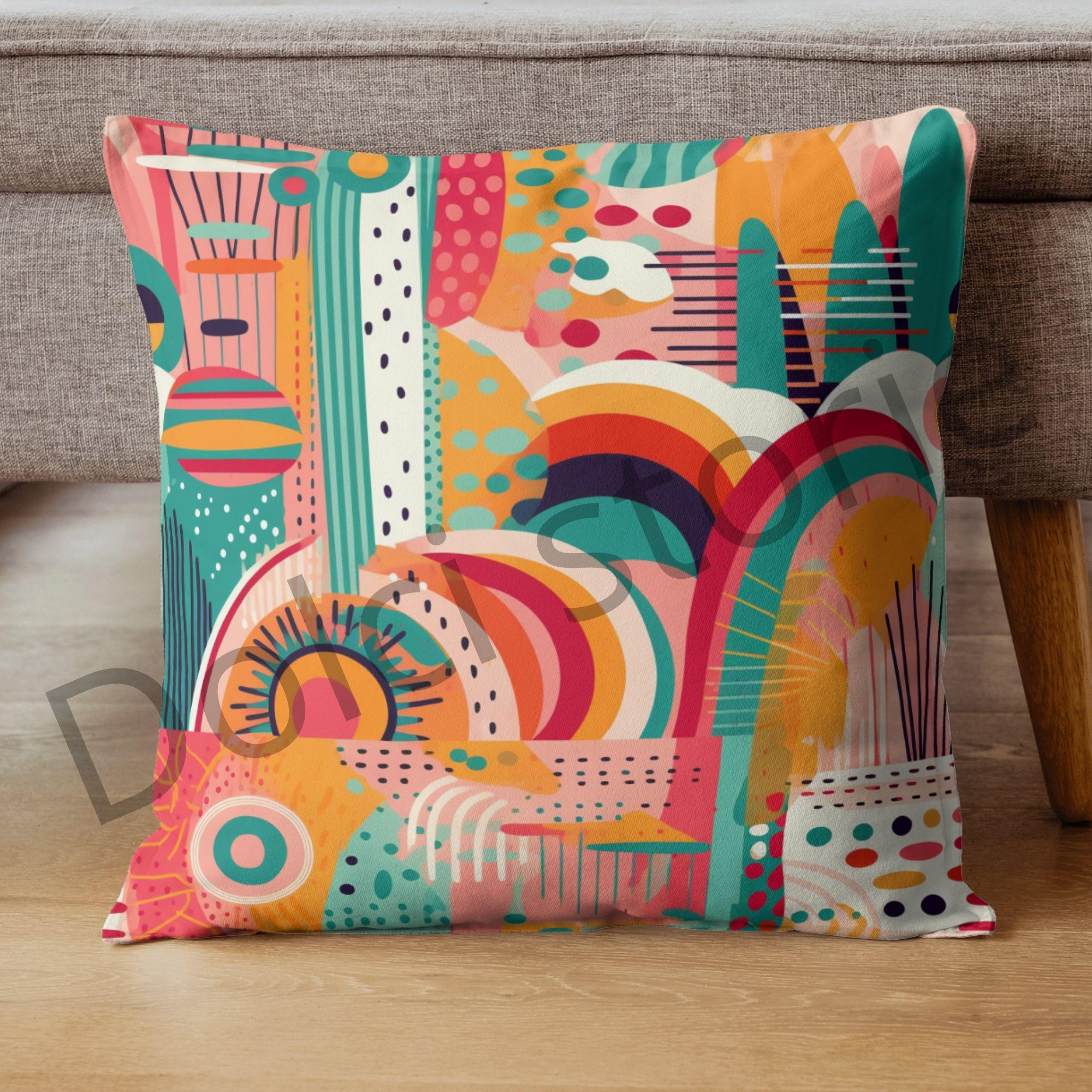 Modern Line and Shape Illustrations, Printable Seamless Textures ...