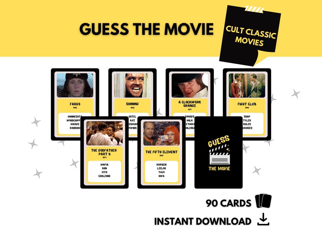 Guess the Movie, Digital Card Games, Printable English Games, Forbidden ...