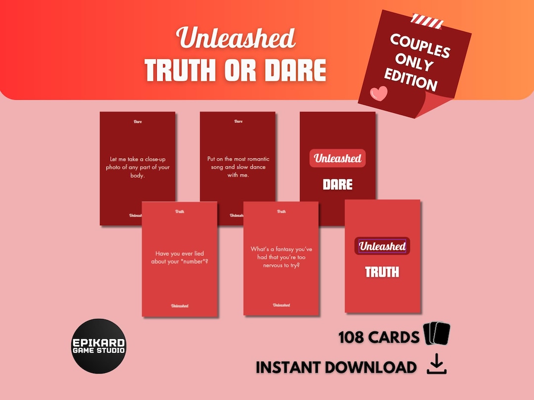 Truth or Dare Card Game: Couples Edition (digital Download) - Etsy