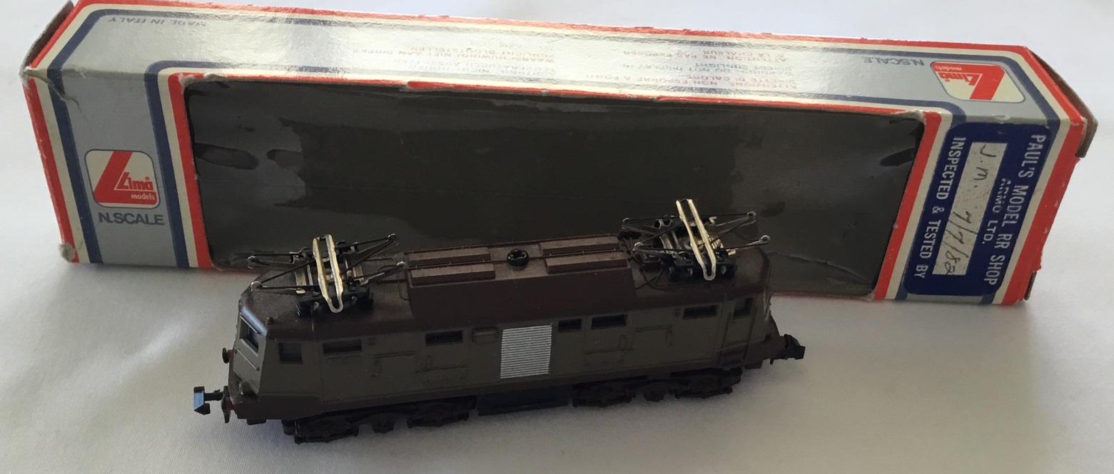 Lima N Scale 220202G Italian Brown Electric Locomotive, W/box, Used ...